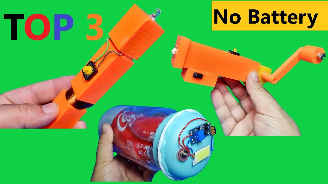 TOP 3 Torch without Battery | Make your own Crude Shaking Torch ...