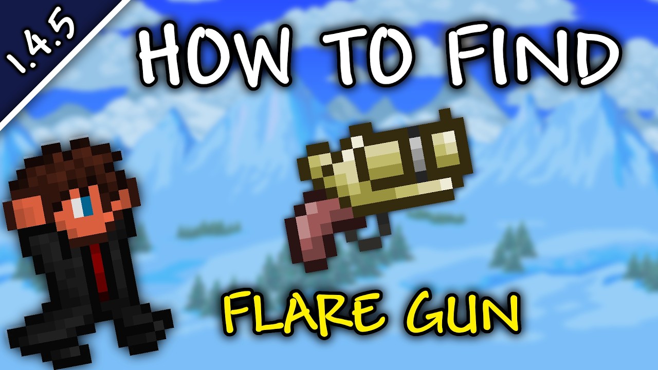 How To QUICKLY Find Flare Gun In Terraria 1.4.5.5 | Flare Gun Seed 1.4 ...