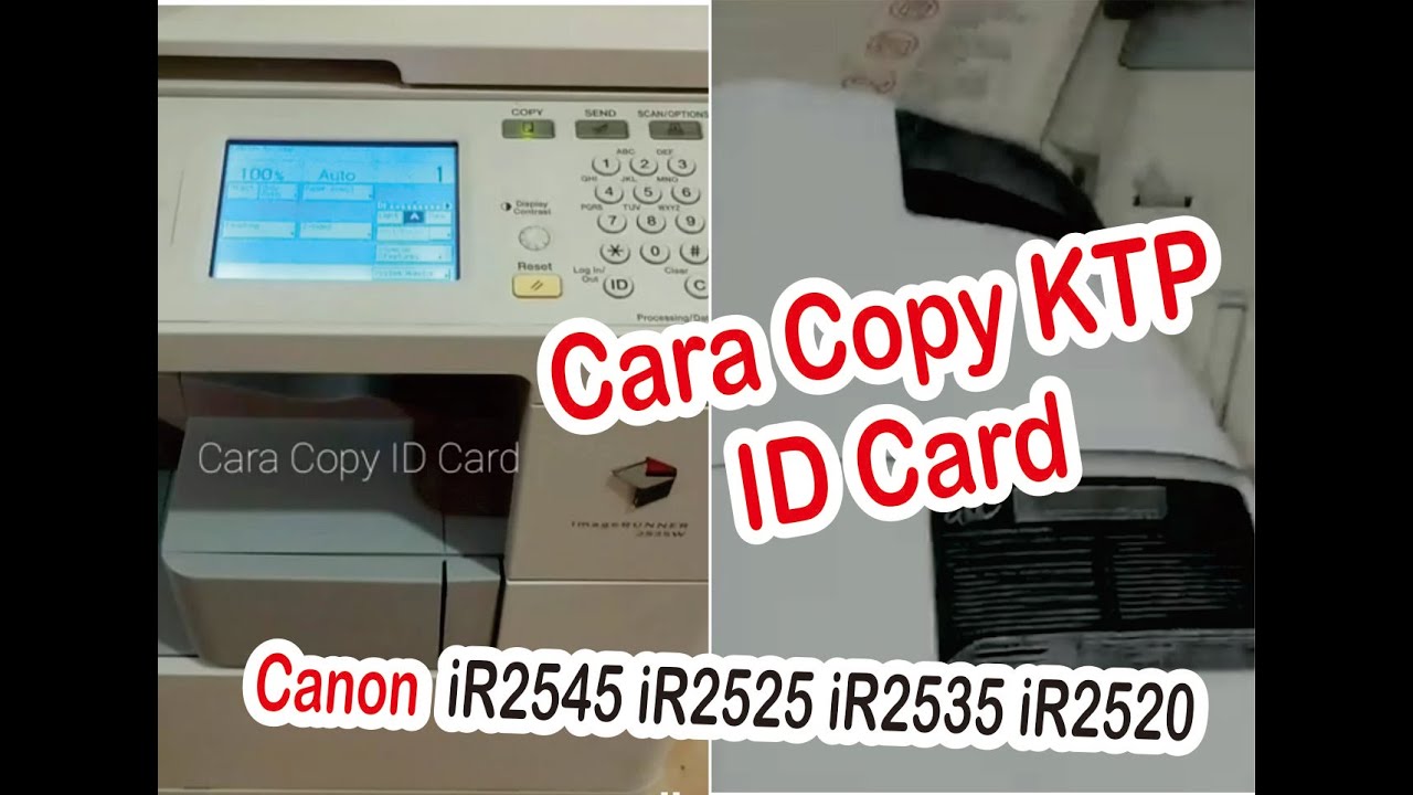 Cara Fotocopy ID Card iR2525 iR2520 iR2535 iR2545 - YouTube