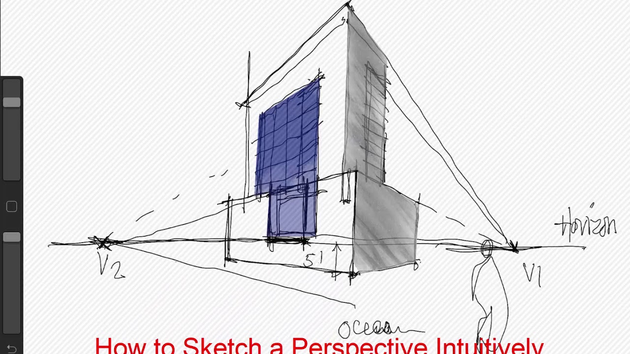 how to sketch architectural perspective intuitively - YouTube