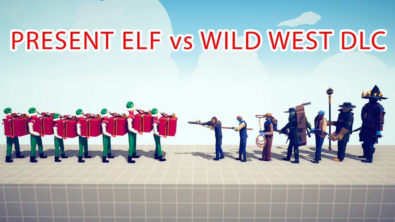 PRESENT ELF Team vs WILD WEST DLC Team - Totally Accurate Battle ...