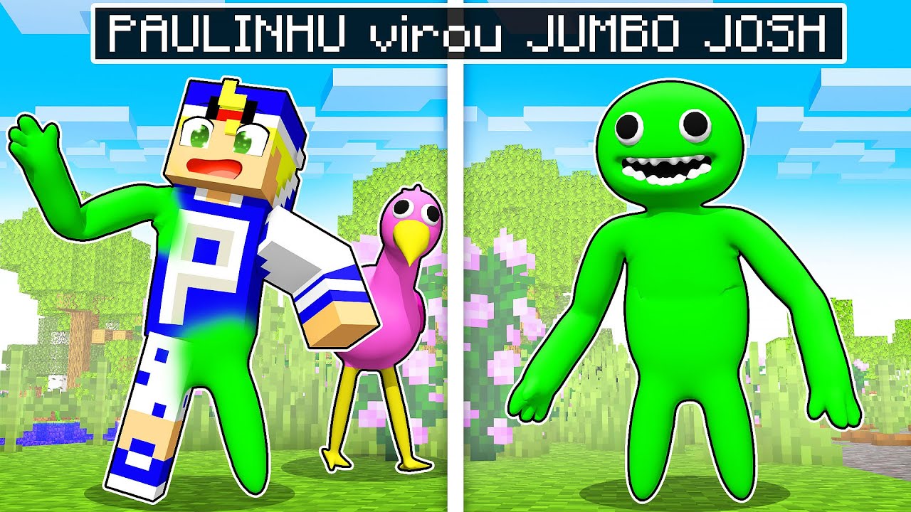 FUI TRANSFORMADO no JUMBO JOSH do GARTEN OF BANBAN no MINECRAFT - YouTube