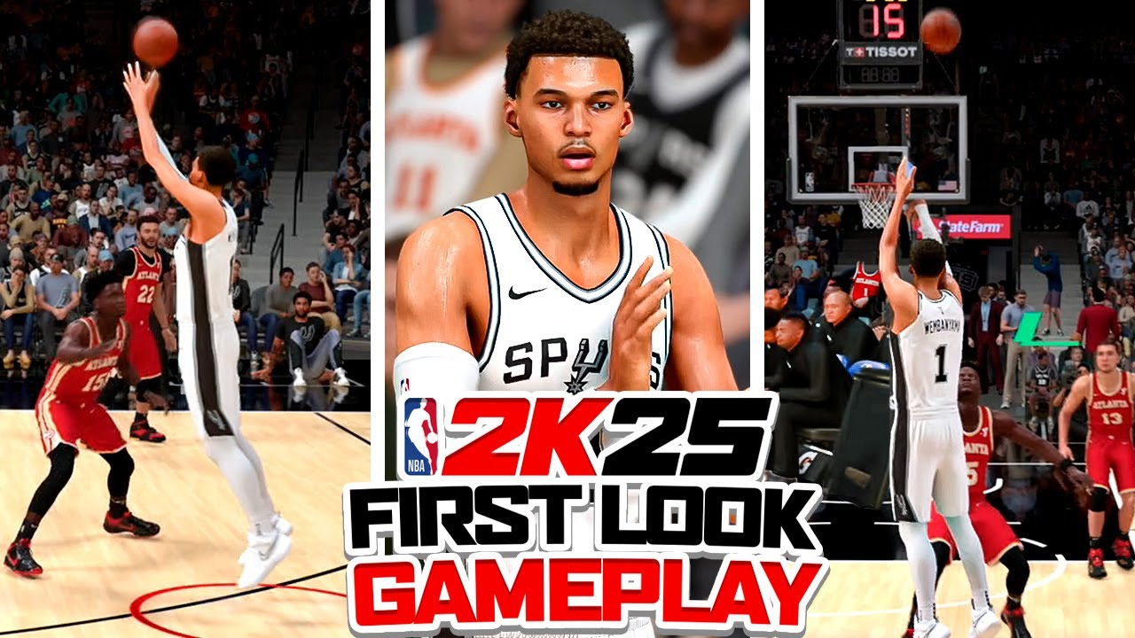 FIRST LOOK NBA 2K25 PLAY NOW | 7'3 VICTOR WEMBANYAMA - YouTube