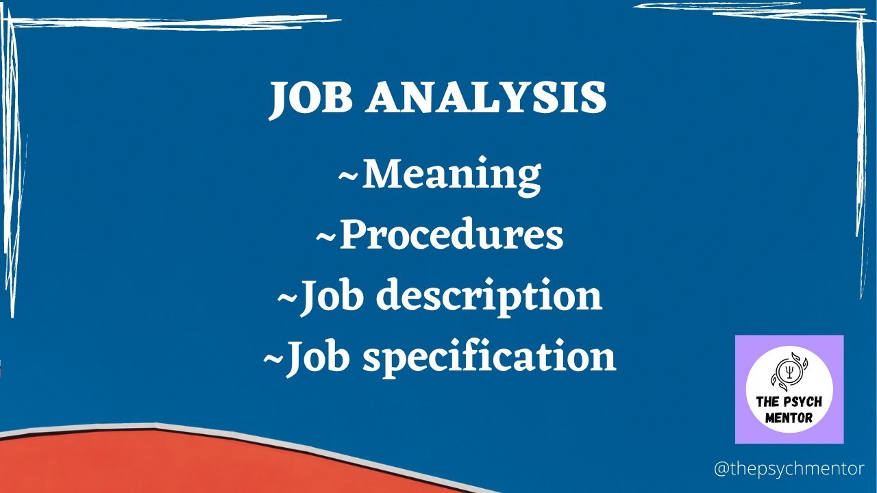 Job Analysis || Industrial Organizational Psychology - YouTube