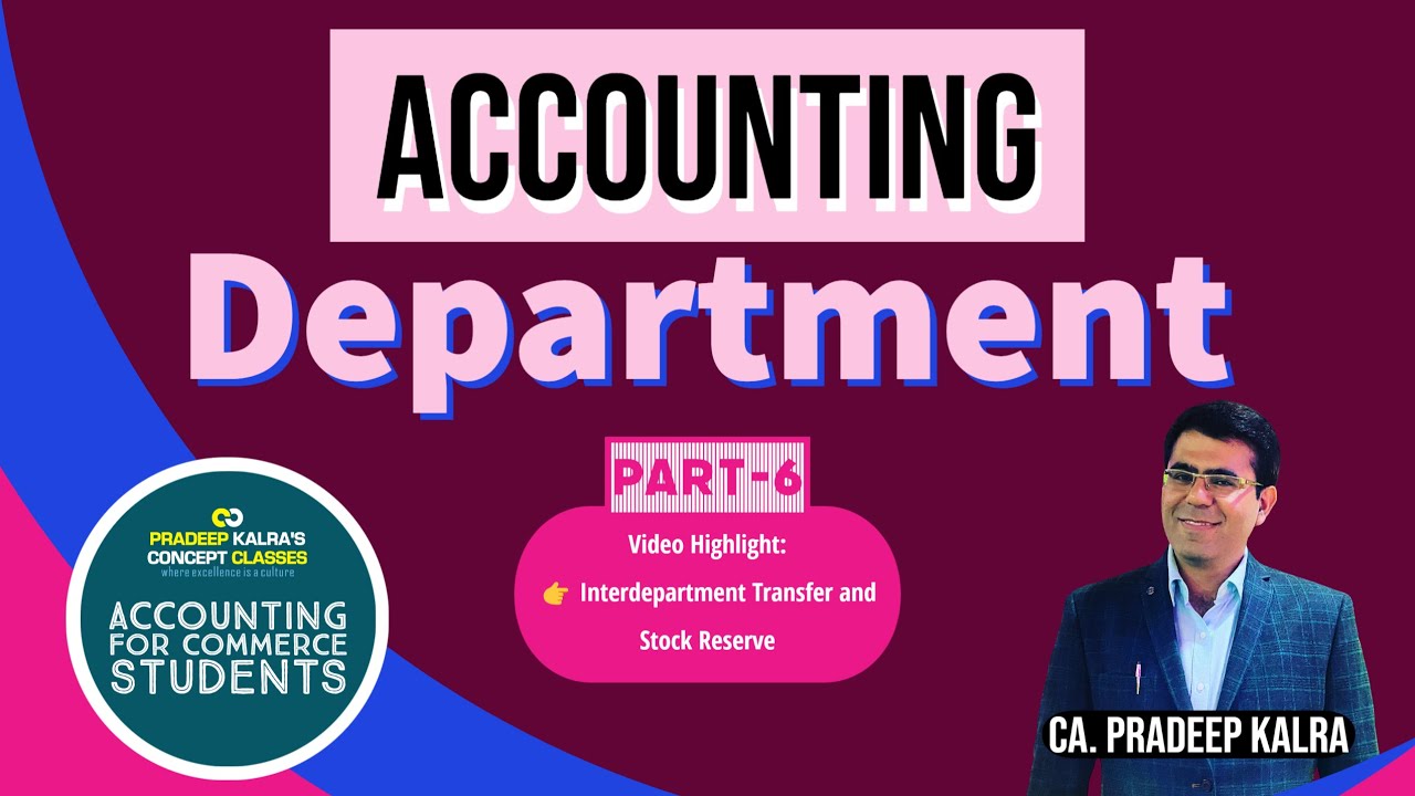 Department | Part-6 | Stock Reserve | Unrealised Profit | Inter ...