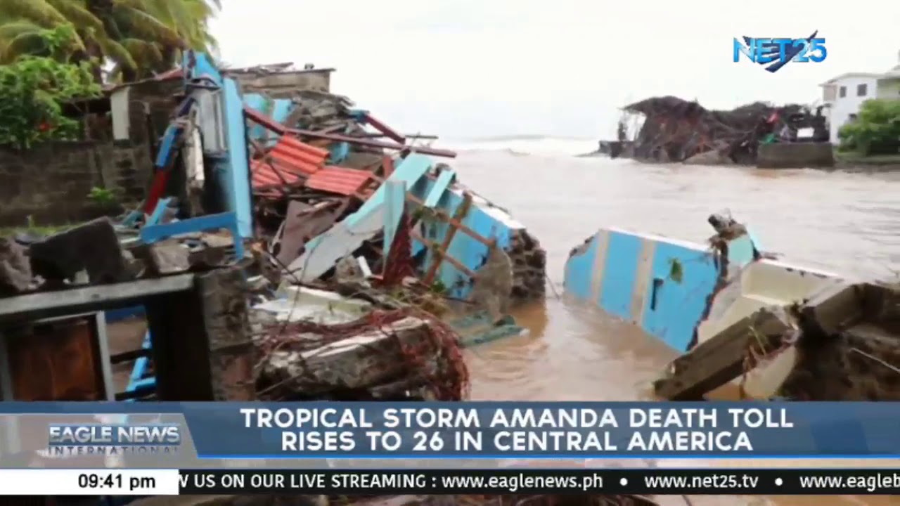 Tropical storm Amanda death toll rises to 26 in Central America - YouTube