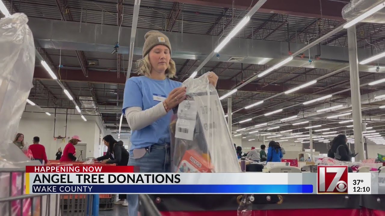 Angel Tree donations for 7k+ kids in Wake County - YouTube