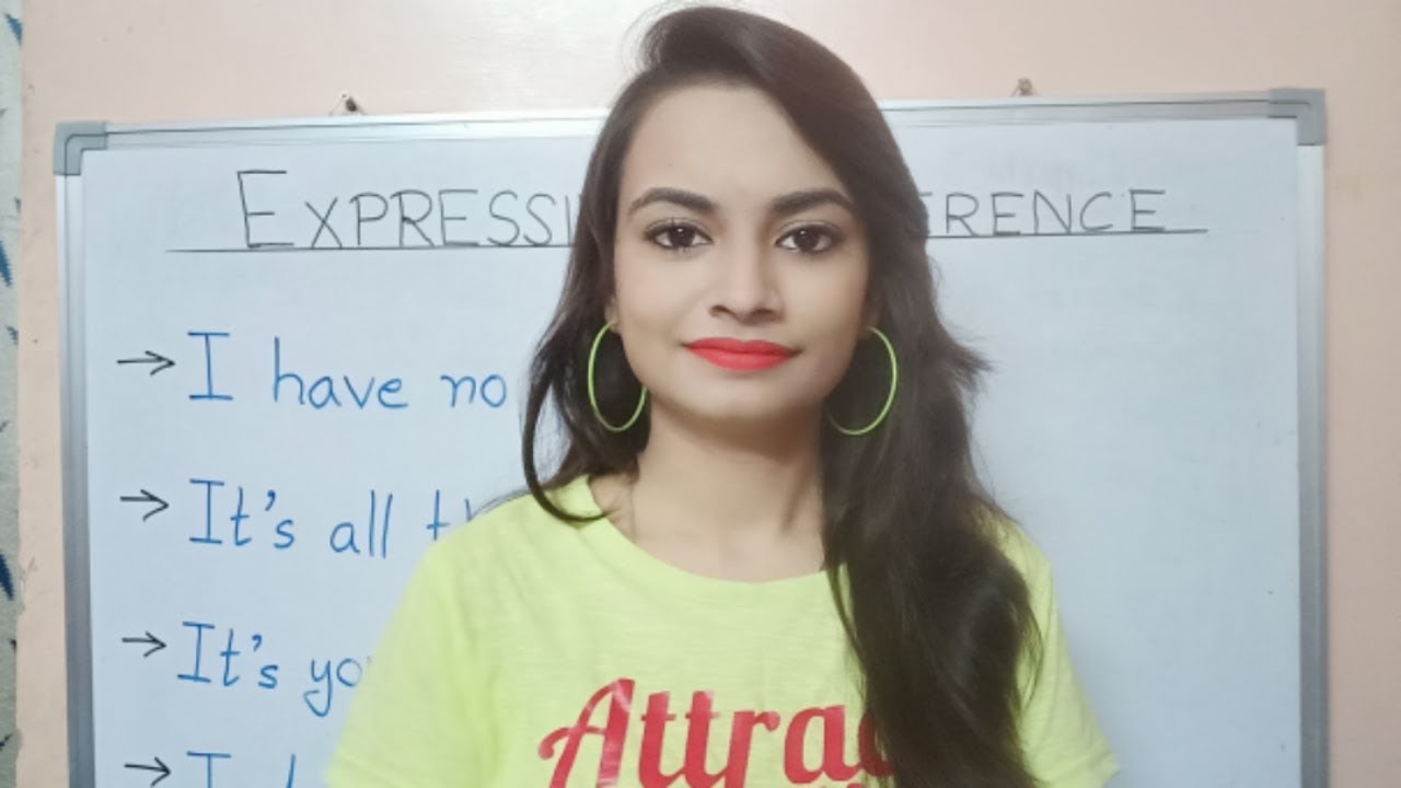 Expressing Indifference - English Speaking Lesson- 10 (in English ...