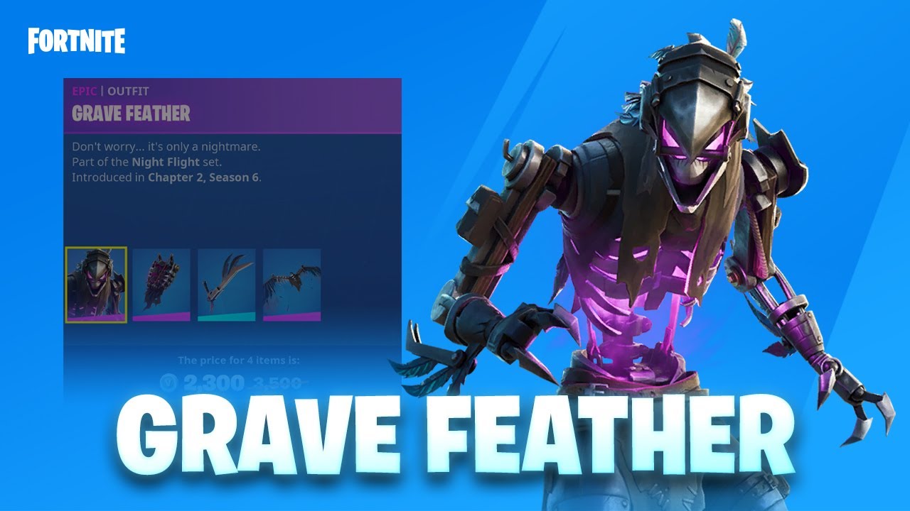 Grave Feather Bundle Showcase - Fortnite Item Shop - YouTube