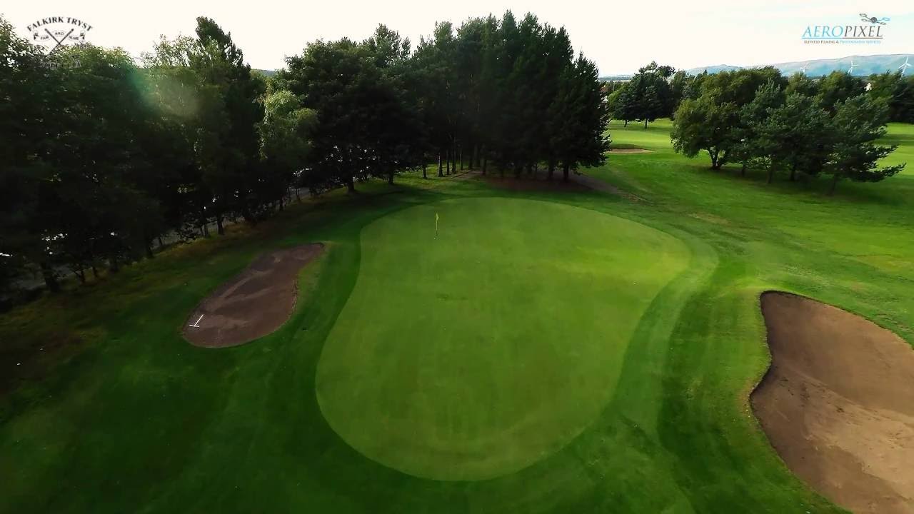 Falkirk Tryst Golf Club - Hole # 2 - Flyover - YouTube