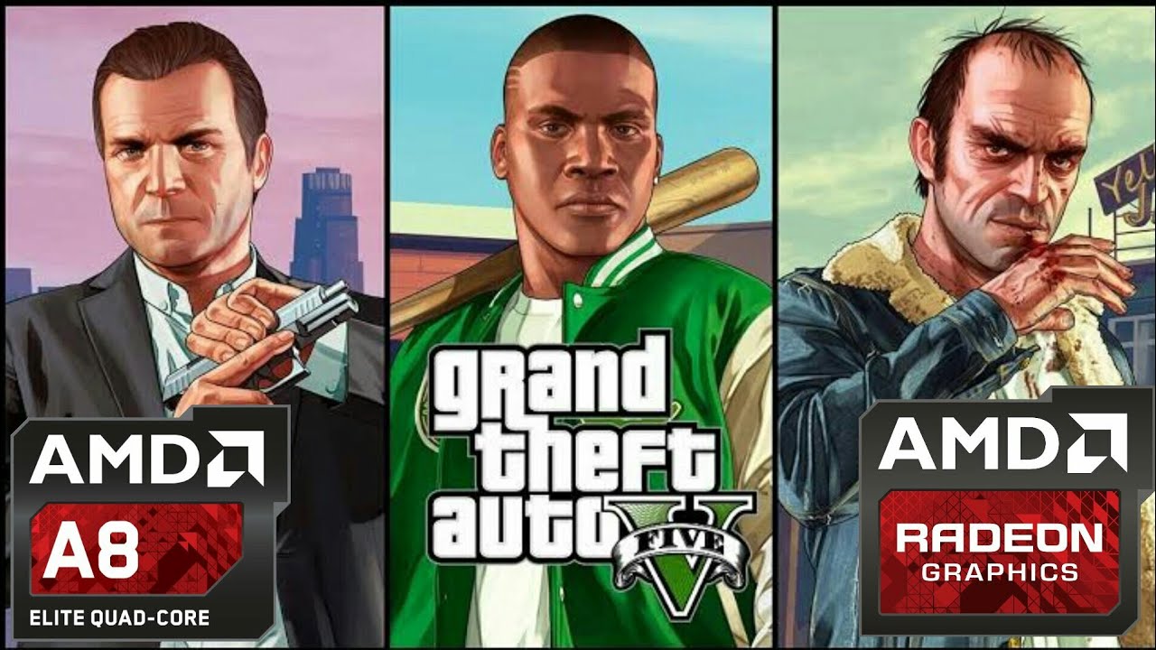 GTA 5 on AMD A8-7410 with Radeon R5 Graphics 1GB - YouTube