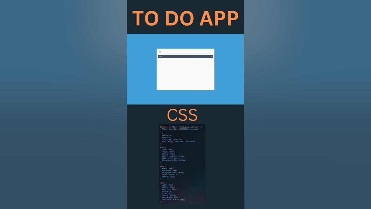 To Do App Using Html Css Js Code Viral Todoapp Codinglife Mobilecoder Short Coderlife