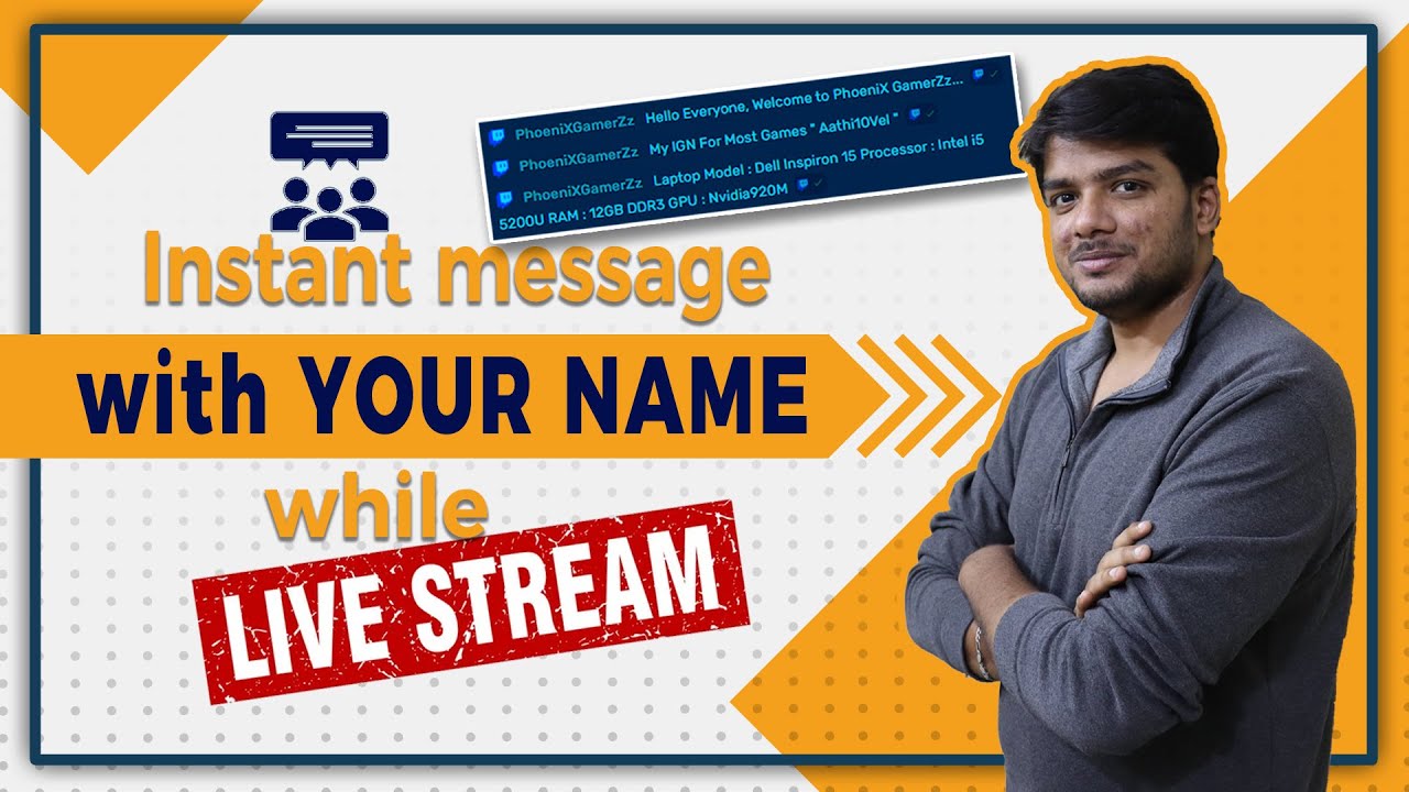 Chat bot Message with Your Channel Name on YouTube, Twitch Live Stream ...