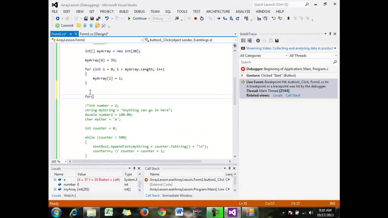 Comp100 Programming 1 Lesson 5 Using Arrays In C Youtube 9824