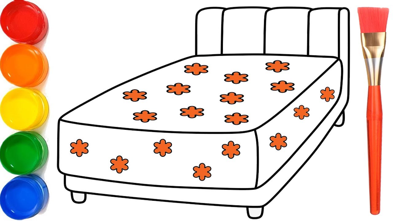 How to Draw a Bed Easy | Simple Way Drawing Ideas For Beginners | KS ...