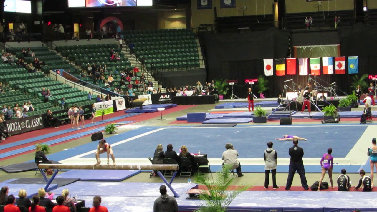 WOGA Classic 2018 Morgan Trevor(WOGA) FX, Nagi Kajita (JPN) UB, Aoi ...