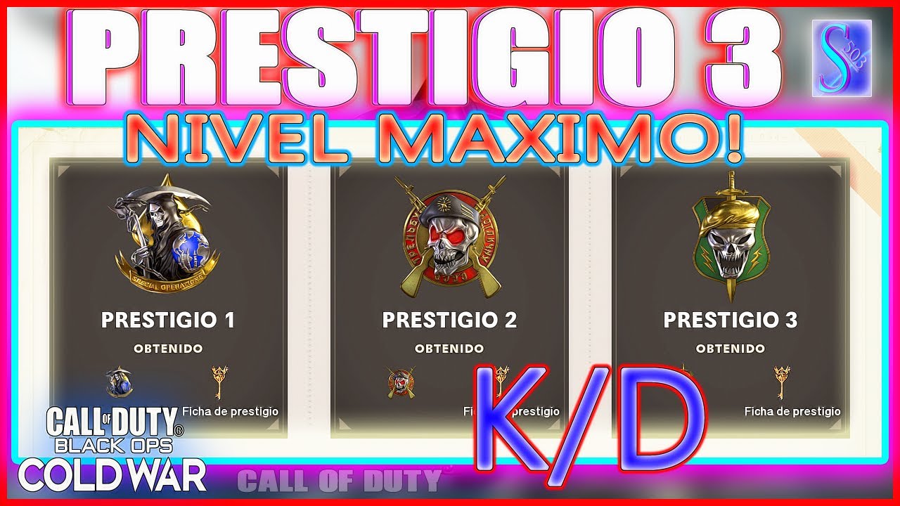 COLD WAR PRESTIGIO 3 NIVEL MAXIMO 100! ESTADISTICAS KD! call of duty ...