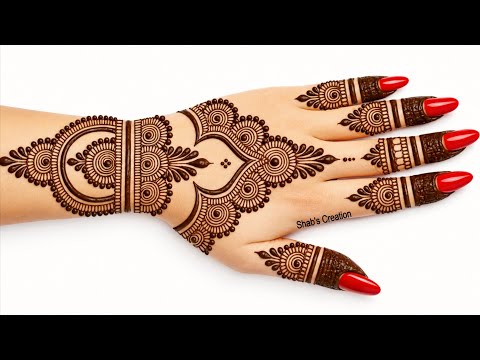 Easy stylish back hand mehndi | simple mehandi design | mehandi ka design | mehndi design | mehandi