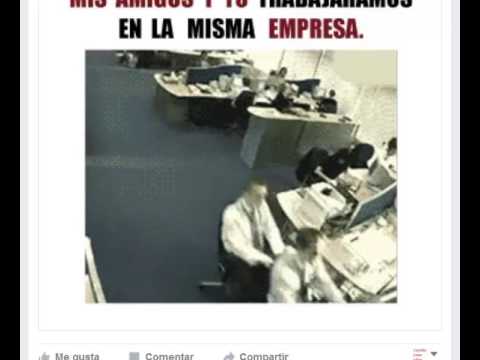 graciosa amigos trabajan en la misma empresa Funny friends work in the same company