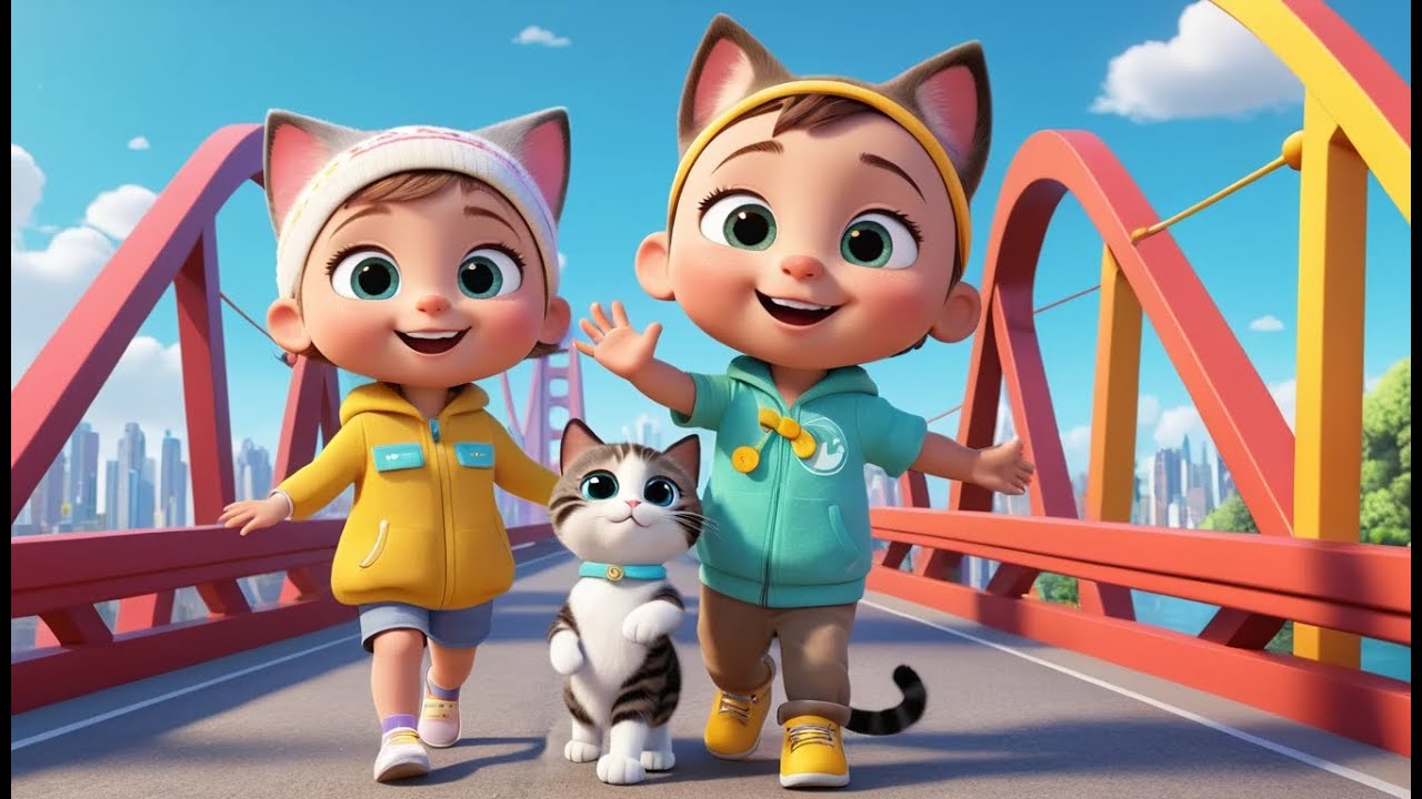 London Bridge is Falling Down – Baby Helps the Cat with Magic Blocks ...
