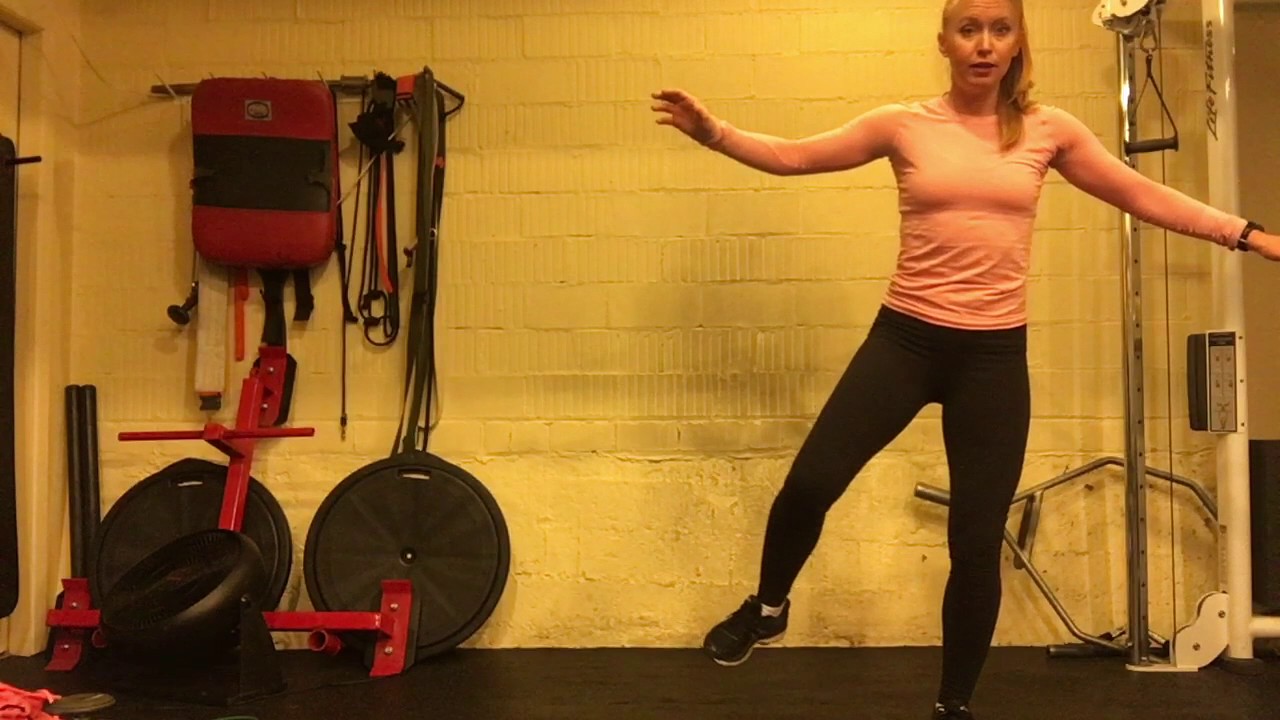 lateral leap to toe touch - YouTube