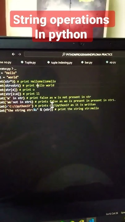 How To Perform String Operations In Python Coding Python Codinglife Codingtips Shorts Youtube