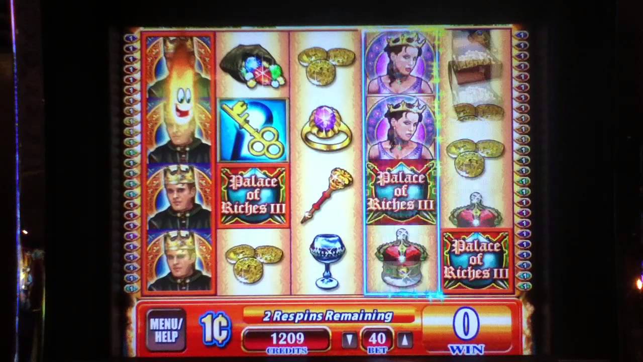 PALACE OF RICHES III Penny Video Slot Machine with SUPER RESPINS Las ...