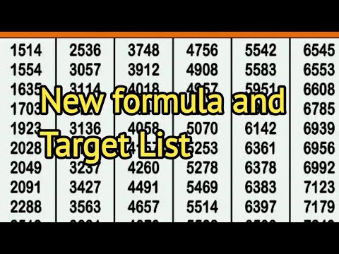 New Formula and weekly Target Numbers list and 4 Digit Numbers List ...