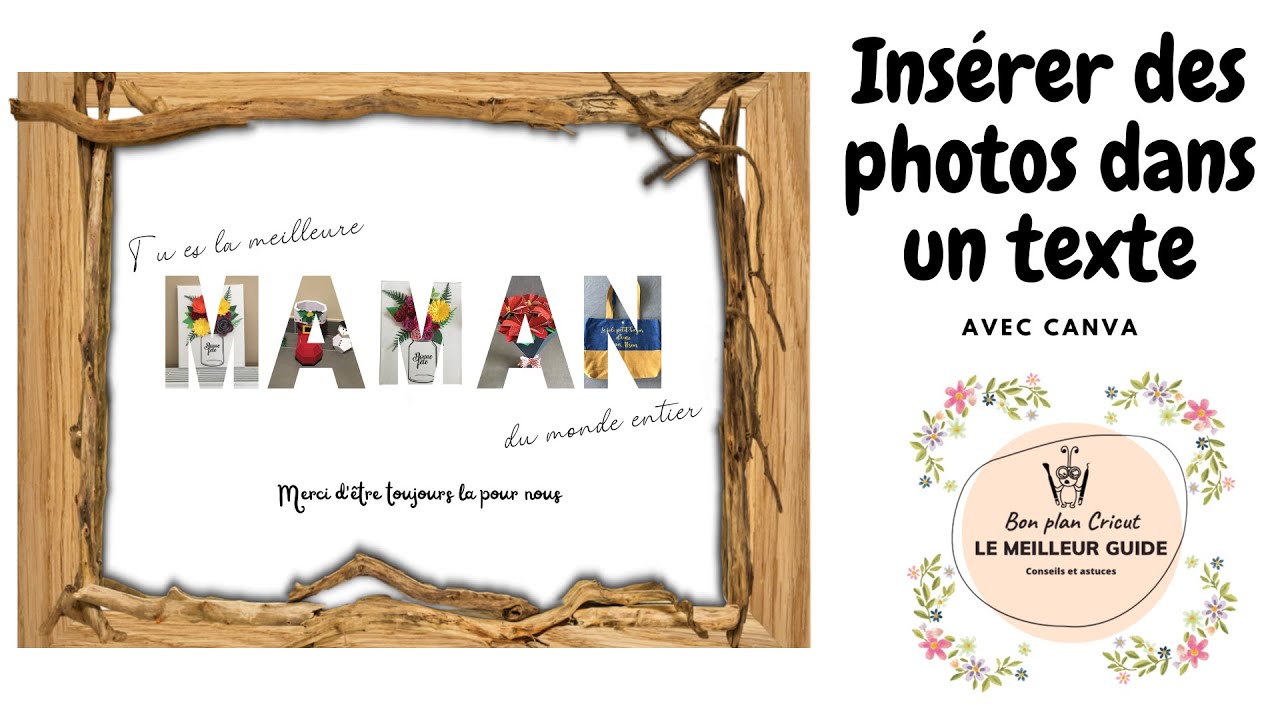 Insérer des photos dans un texte avec Canva - idée cadeaux fêtes des ...