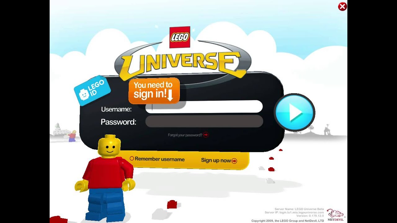 LEGO Universe Alpha - Login Screen - YouTube