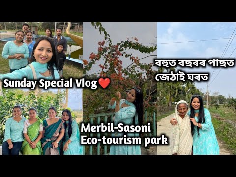 Sunday Special Vlog♥️ বহুত বছৰৰ পাছত জেঠাই ঘৰত | Merbil-Sasoni Eco ...