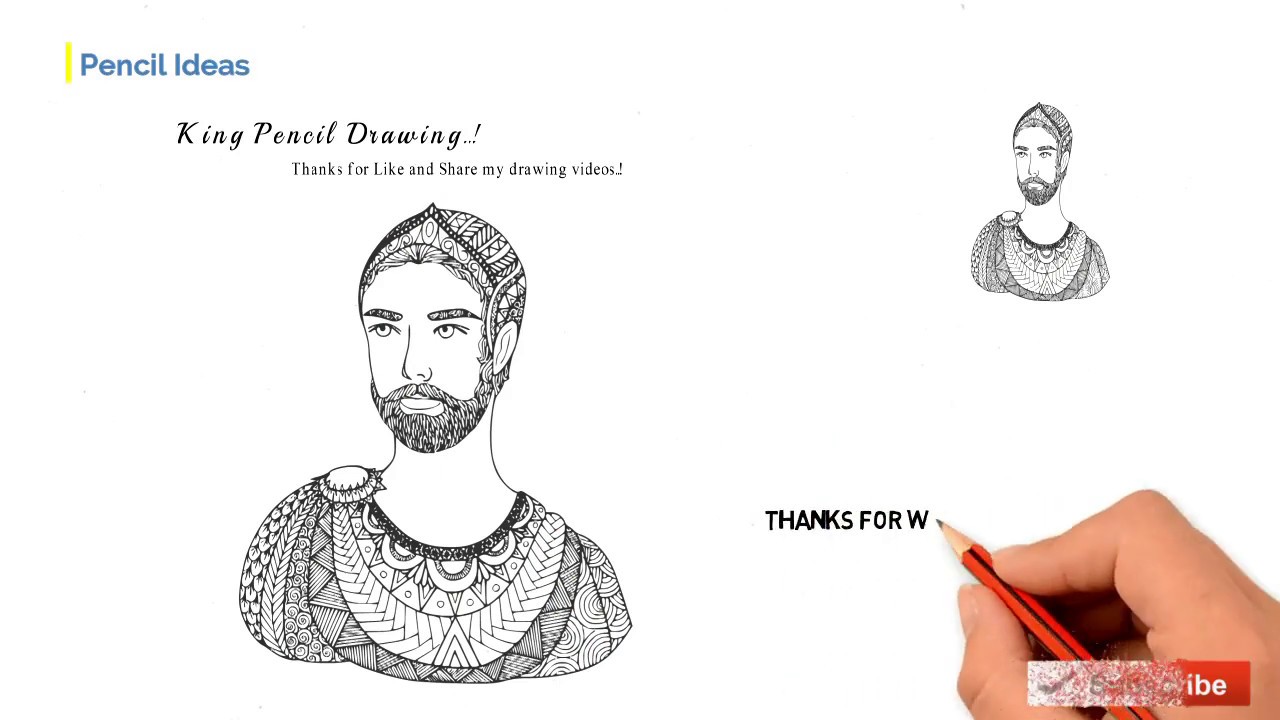 The King Hand Drawing | Painting | Pencil Drawing - YouTube