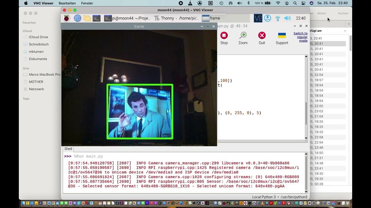 Raspberry PI Camera tracking Television Screen Image in OpenCV in dark environment - YouTube