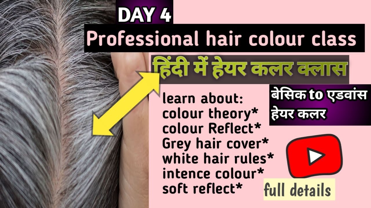 Professional colour course | हिंदी में कलर क्लास | grey hair cover ...