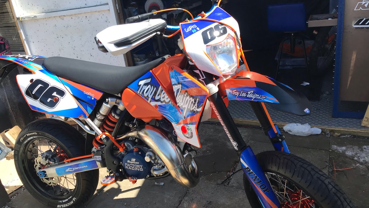 Ktm 125 sx supermoto build - YouTube