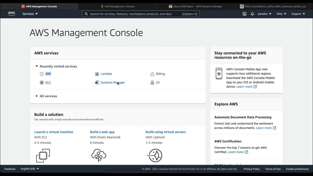 How to execute commands on SSM enabled EC2 instance via AWS lambda function - YouTube