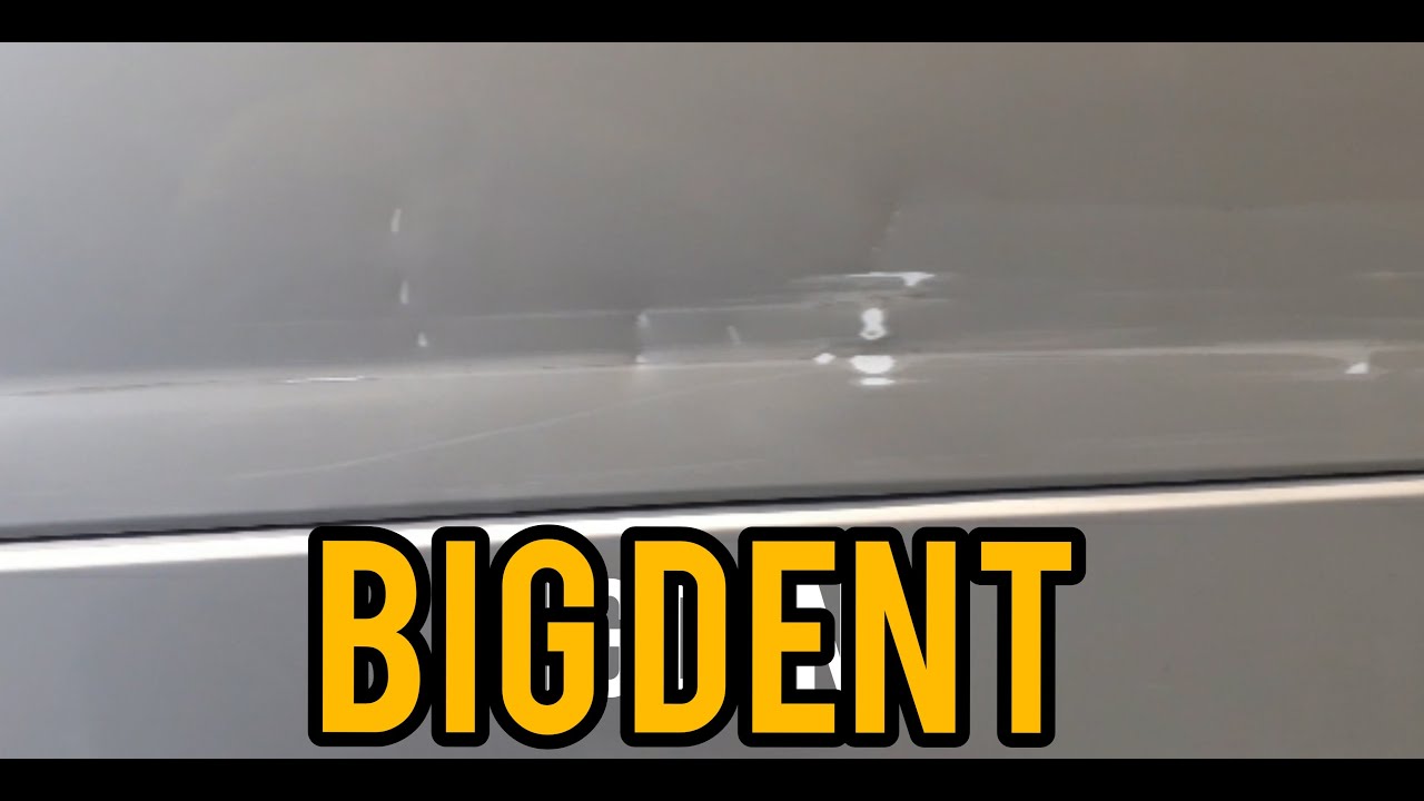 how to paint a big dent on the bus - YouTube