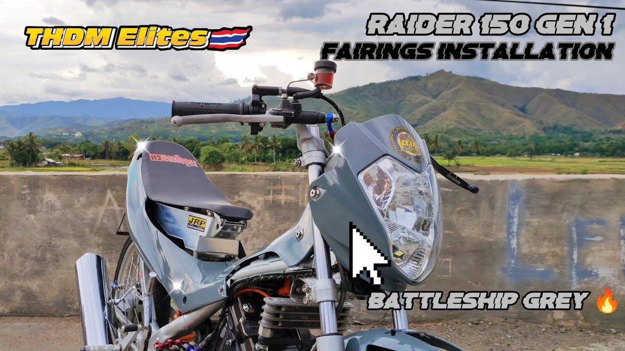Raider 150 1st gen Streetbike, Battleship color Fairings. Installation ...