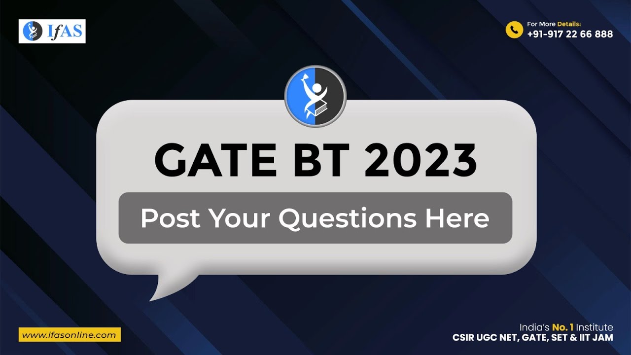 GATE BT | POST YOUR QUESTIONS HERE AND GET ANSWER...!! - YouTube