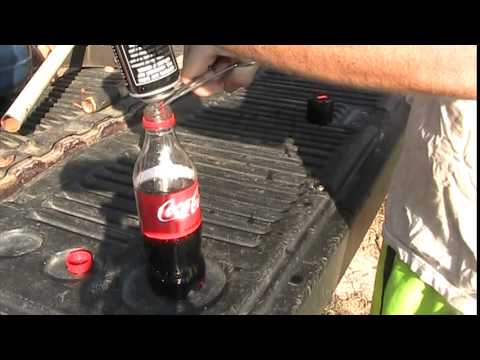 Daytime - Coca-Cola Bottle Butane POWERFUL ROCKET Experiment Propane ...