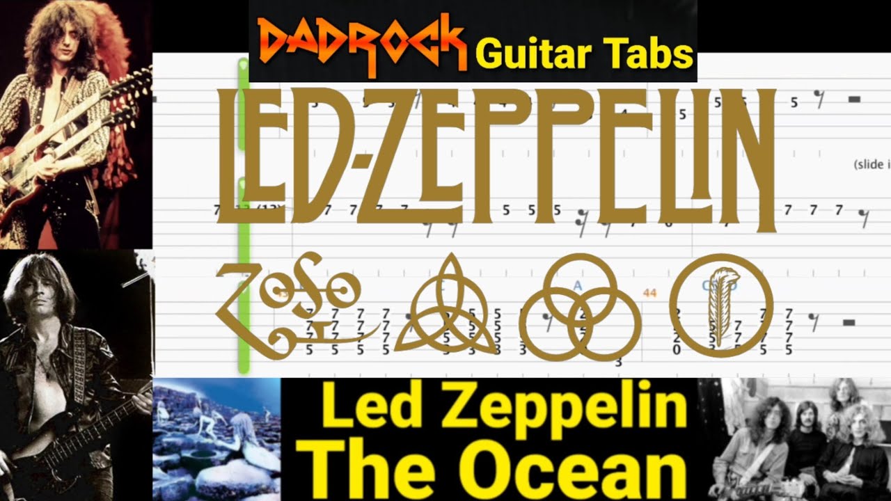 The Ocean - Led Zeppelin - Guitar Backing Track (w/Tabs)(Request) - YouTube