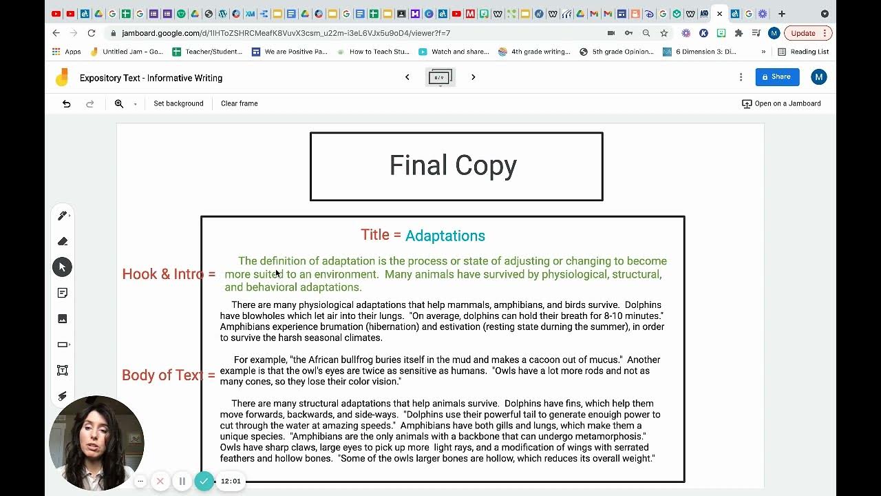 Expository Text - Informative Writing - Animal Adaptations - YouTube