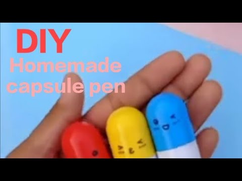 How to make a capsule pen at home/making capsule pen/DIY capsule pen /# ...