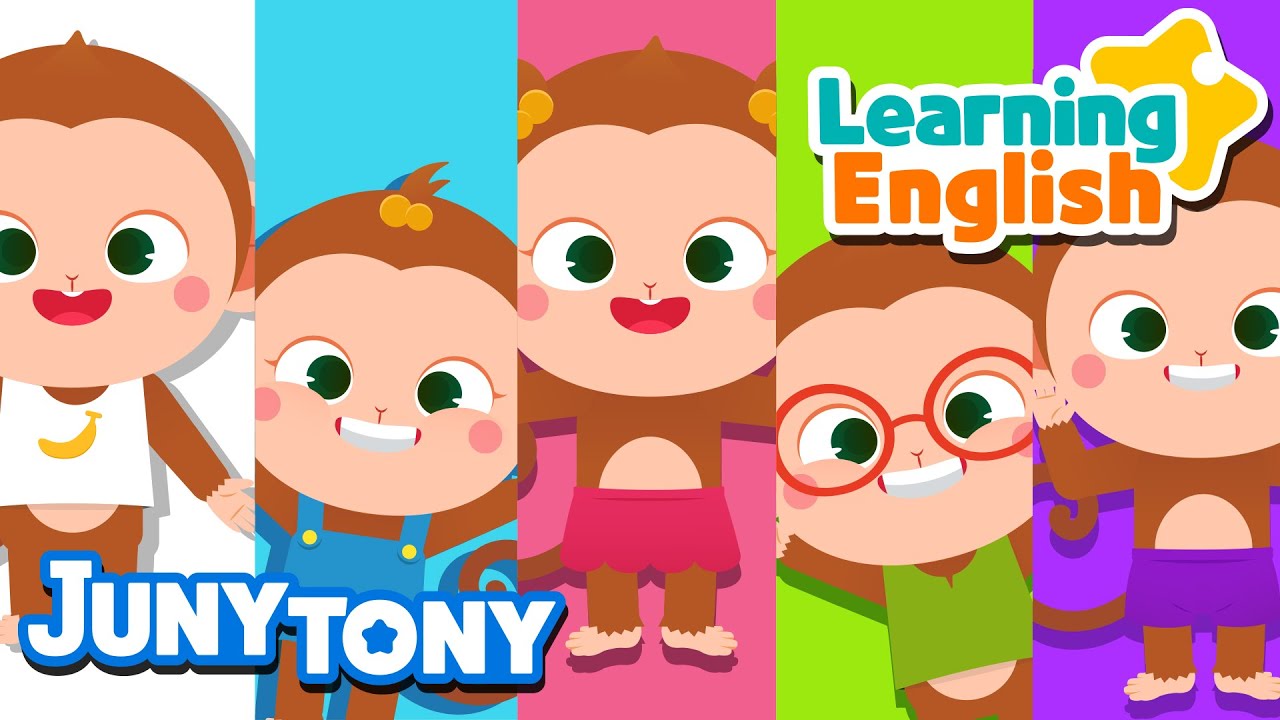 Five Little Monkeys🐵 | Learning English | Nursery Rhymes | Sajak Anak ...