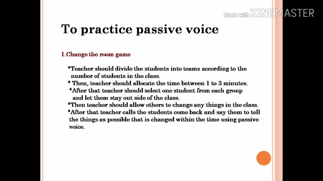 How to teach passive? (some games) - YouTube