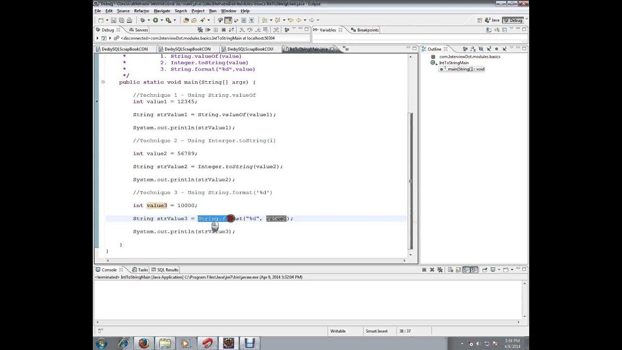 HOW TO CONVERT FROM INTEGER TO STRING JAVA - YouTube