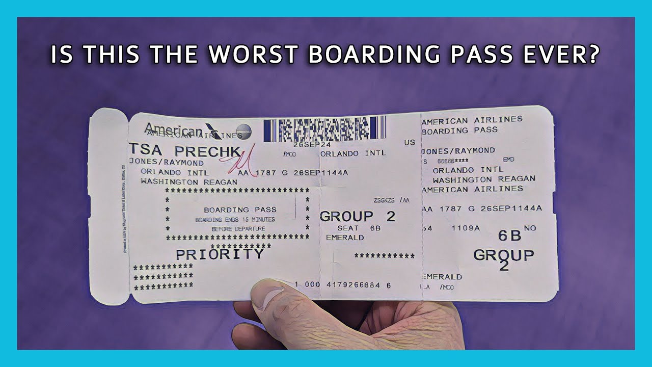 Is This the Worst Boarding Pass Ever? (Also: What's Coming Up Soon ...