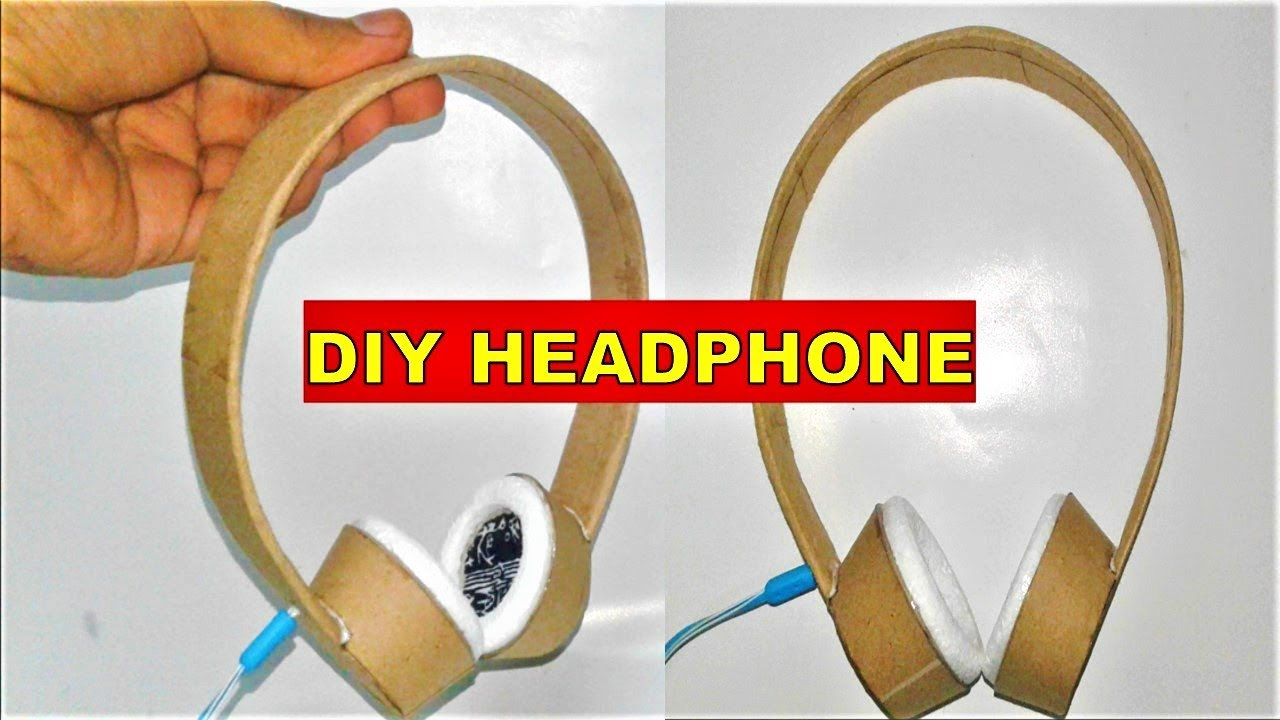 HOW TO MAKE A HEADPHONE AT HOME FROM WASTE CARDBOARD - YouTube