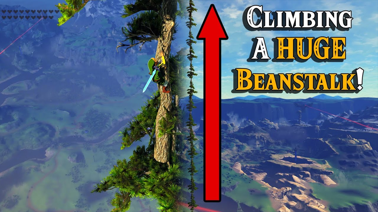 Climbing a HUGE Beanstalk in The Minish Cap within Zelda Breath of the ...