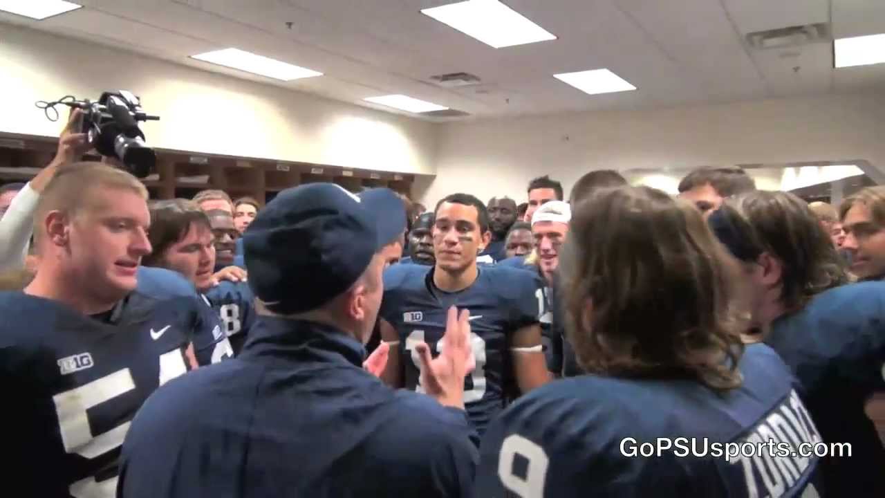 Penn State Football Postgame Locker Room & Bill O'Brien - Northwestern ...